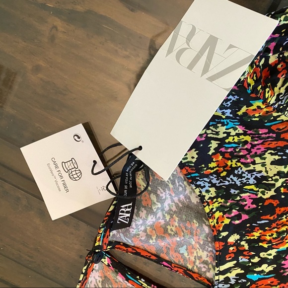 Zara | Dresses | Nwt Zara Abstract Faux Wrap Dress | Poshmark